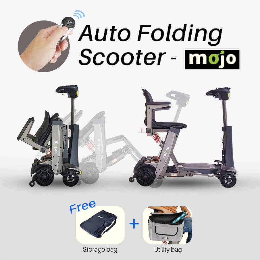 Auto-folding 4 Wheels Powered Scooter